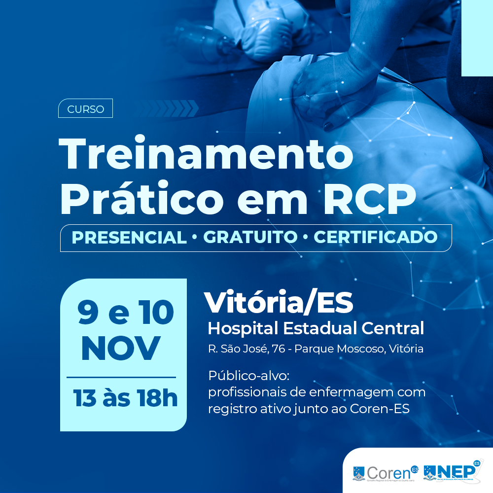 NEP: Inscrições abertas para ‘Treinamento Prático em RCP’ em Vitória ...